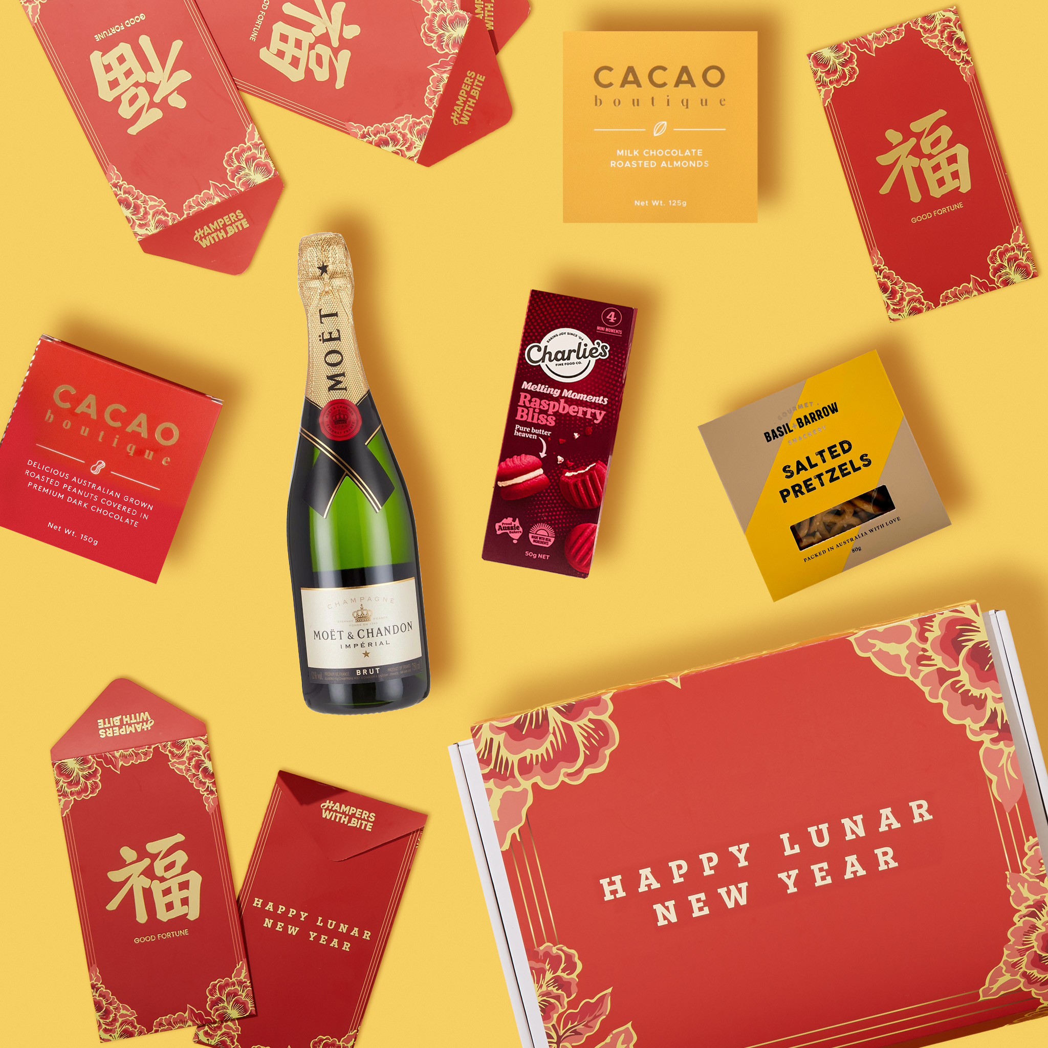 Lunar New Year Moet & Chandon Champagne Gift Hamper | Hampers With Bite